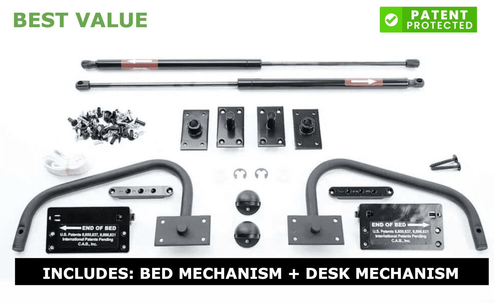 Premium Adjustable Bed + Desk Mechanism Bundle